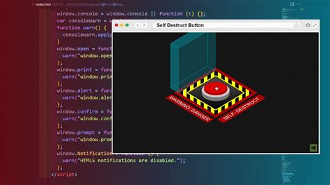 Self Destruction Button Html Css Javascript 3d Self Destruct Button