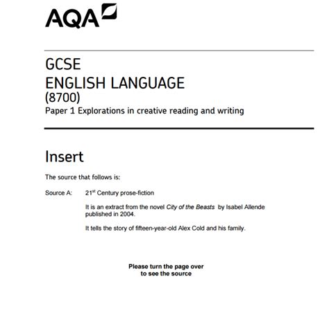 Aqa Gcse English Language Paper 2 Question 1 2017 Onwards