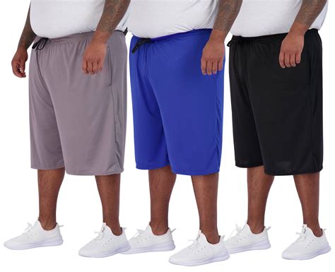 Real Essentials Mens Big And Tall 3 Pack Dry Fit And Mesh Active Athletic