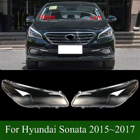현대 소나타 2015 ~ 2017 용 투명 전등갓 렌즈 전조등 커버 프론트 헤드라이트 셸 램프 쉐이드 플렉시 글라스