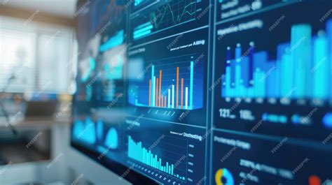 Premium Photo Multiple Computer Monitors Displaying Colorful