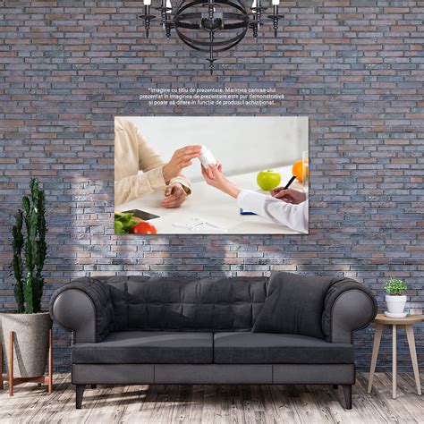 Картина на платно с диетолог и здравословни храни диета образование плодове 70x50cm Emag Bg