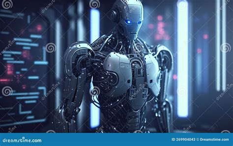 Artificial Intelligence Defending Digital World Securing Data From Cyber Threats Stock