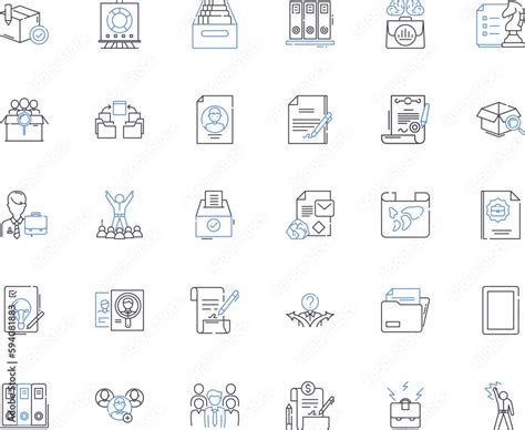 Data Manipulation Line Icons Collection Filtering Sorting