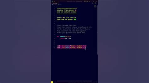 write your own functions python gcse beginner youtube
