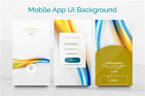 Mobile Application Interface Background Design Stock Vector Image By Akomov
