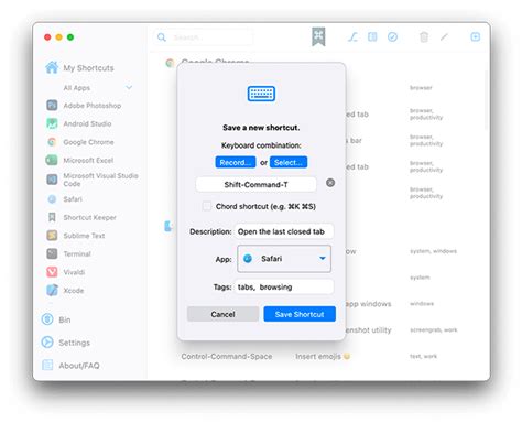 Shortcut Keeper Macos