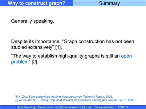 PPT Adaptive Graph Construction And Dimensionality Reduction PowerPoint Presentation ID