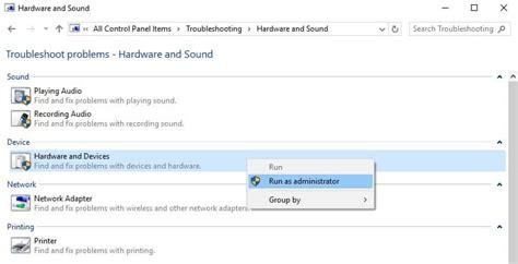 Troubleshooting Hardware And Devices