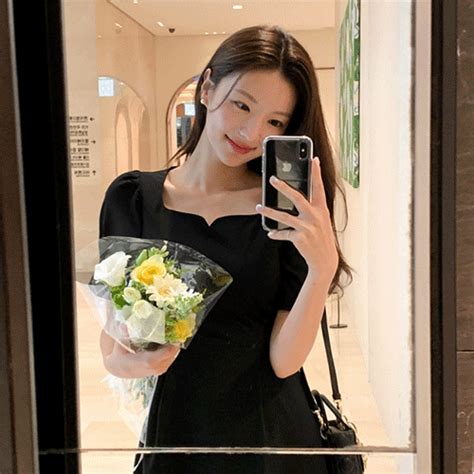 주문폭주 자체제작 기장선택미니롱 기장하객룩격식룩여름원피스 에르베 하트넥 퍼프소매 2기장 A라인 반팔 여름미니원피스 스퀘어넥 원피스 Op11870 에이블리