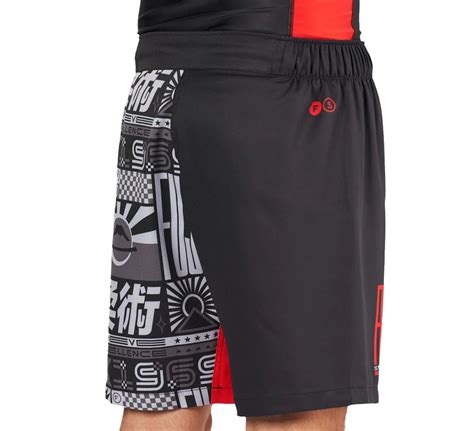 Fuji Flag Lightweight Shorts Blackred