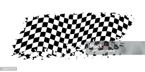 그런지 흔들리는 자동차 경주 플래그 에 스크래치 자동차 랠리의 시작과 마무리의 체크 무늬 Championship에 대한 스톡 벡터 아트 및 기타 이미지