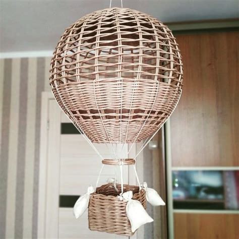 Воздушный шар из бумажной лозы Декор в пастельных тонах Воздушный шар Напольные вазы