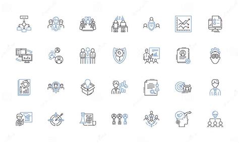 organizer line icons collection tidy arrange system planner