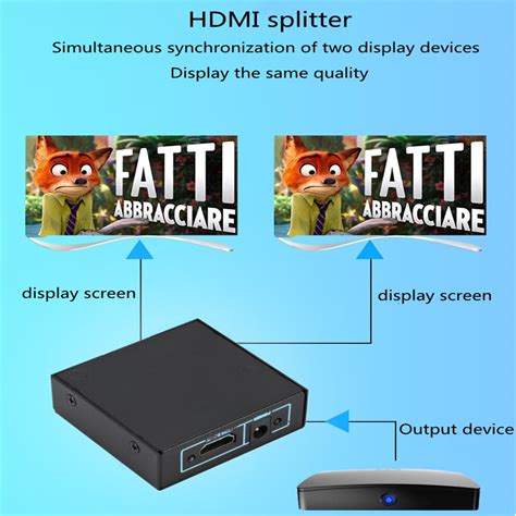 Hd Hdmi Splitter One In Two Hdmi Switch Amplifier Grandado