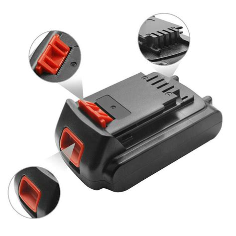 Turpow 18v20v 3000mah 리튬 이온 교체 용 배터리 블랙 And 데커 용 충전기 Lb20 Lbx20 Lbxr20