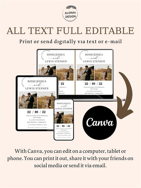 Terracotta Wedding Invitation Rust Wedding Template Download Etsy