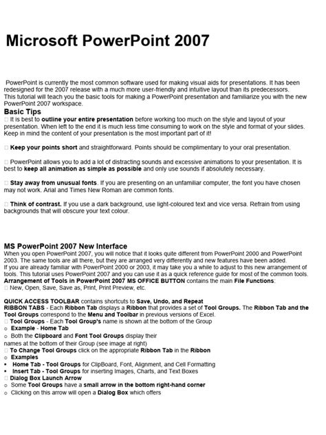 Microsoft Powerpoint 2007 Pdf Microsoft Office Microsoft Power Point Microsoft Powerpoint 2007 Pdf Microsoft Office Microsoft Power Point