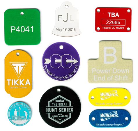 Colored Aluminum Laser Etched Tags National Band And Tag Company