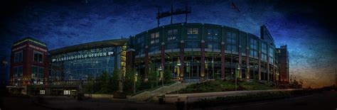 Panoramic Night Lambeau Field Photograph By Joel Witmeyer