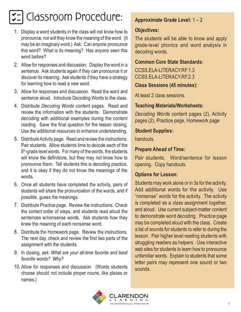 Decoding Lesson Plans For 2nd Grade Lesson Plans Learning