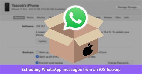 Yasoob Khalid Extracting Whatsapp Messages From Ios Backup Rapple