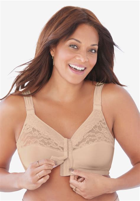 Front Close Wireless Bra With Posture Support Nude Catherines