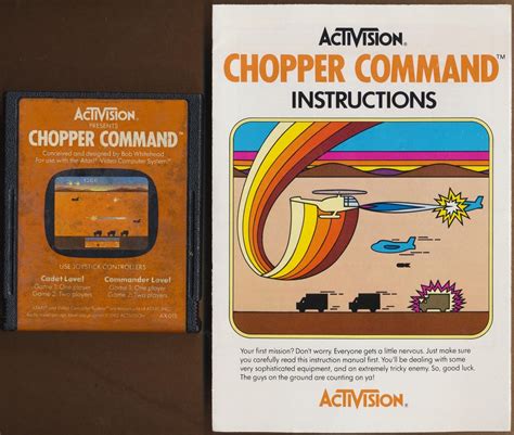 Atari 2600 Chopper Command Game Cartridge Activision Complete In Box