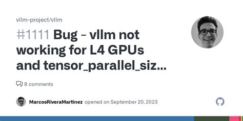 bug vllm not working for l4 gpus and tensor parallel size 1 · issue