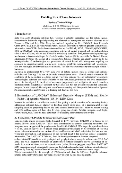 Pdf Evaluations Of Landsat Enhanced Thematic Mapper Etm And Shuttle