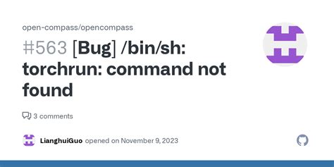 Bug Binsh Torchrun Command Not Found · Issue 563 · Open Compass
