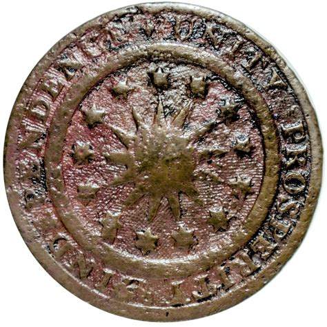 1789 George Washington Inaugural Button Legend With Large Central