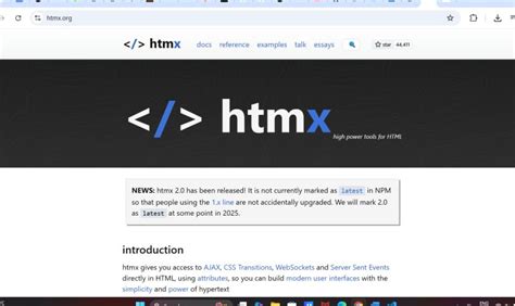 htmx webdevelopment frontend javascript webdesign techinnovation