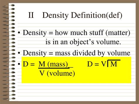 Density Definition