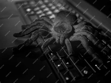 Premium Photo Spider On Computer Keyboard