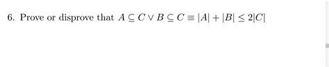 solved prove or disprove that