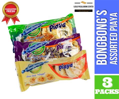 Bongbongs Pasalubong Assorted Piaya 3 Packs Butter Original Ube Lazada Ph