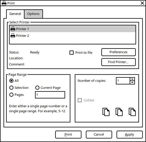 Print Dialog For Windows Wireframesketcher