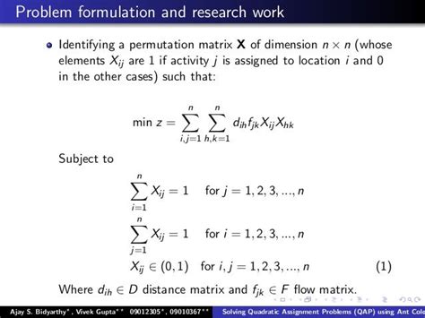 solving quadratic assignment problems qap using ant colony system