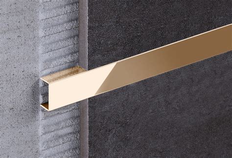 П ОБРАЗНЫЙ ДЕКОРАТИВНЫЙ БОРДЮРНЫЙ ПРОФИЛЬ ИЗ НЕРЖАВЕЮЩЕЙ СТАЛИ Fsup10 Розовое золото