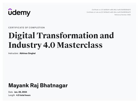 Finished Digital Transformation And Industry 40 Course Mayank Raj