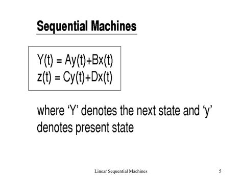 ppt linear sequential machine and reduction of linear sequential