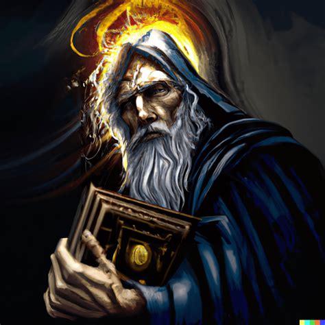 A Blue Robed Wizard Carrying A Book Rdalle2