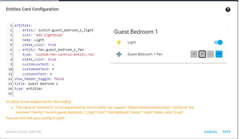Lovelace Fan Control Entity Row Configuration Home Assistant Community