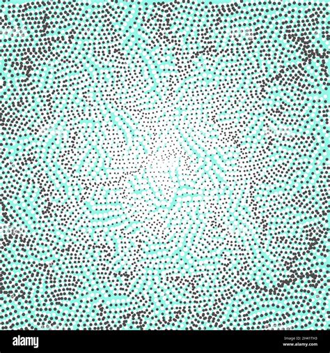 Abstract Technology Pattern With Multiple Dot Particles Colorful