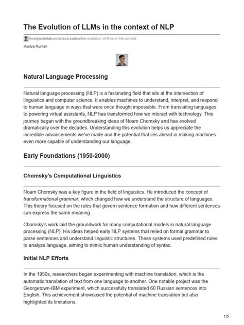 The Evolution Of Llms In The Context Of Nlp Pdf Machine Learning