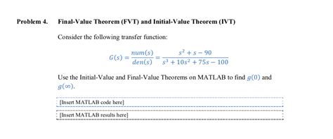 solved problem 4 final value theorem fvt and initial value
