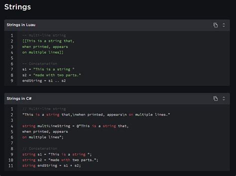 Bad Syntax Highlighting On Luau And C Comarison Page Creator Hub