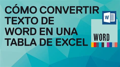 Cómo convertir texto de Word a tabla de datos de Excel De 1 columna de