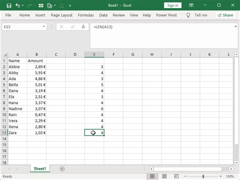 Sumifs By Text String Length